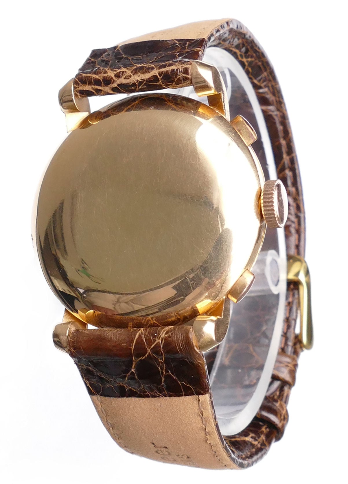 Minerva 18K Solid Gold Chronograph with Box – Timeplex