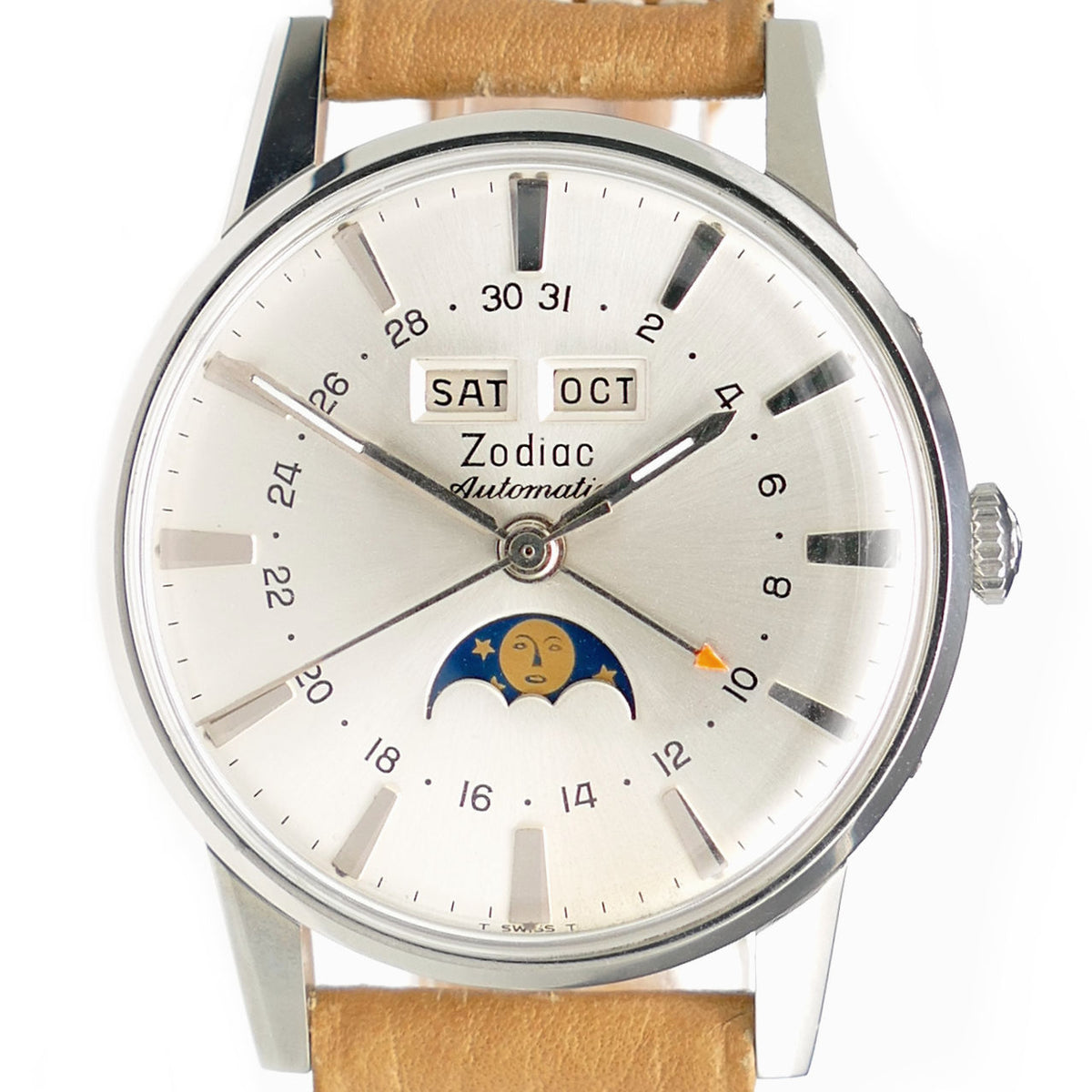 Zodiac Automatic Steel Triple Date Moonphase Watch – Timeplex